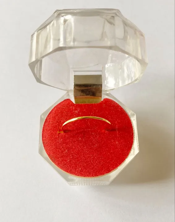 Pawnable 18K Gold Thin Solid Plain Ring | Lazada PH