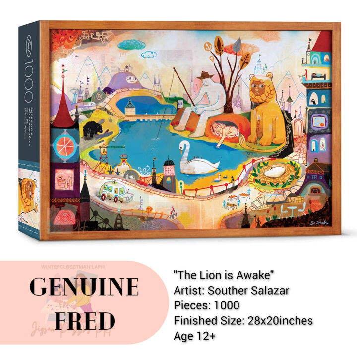 Genuine Fred Puzzles 1000 piece Jigsaw Puzzle - Lion is Awake by ...