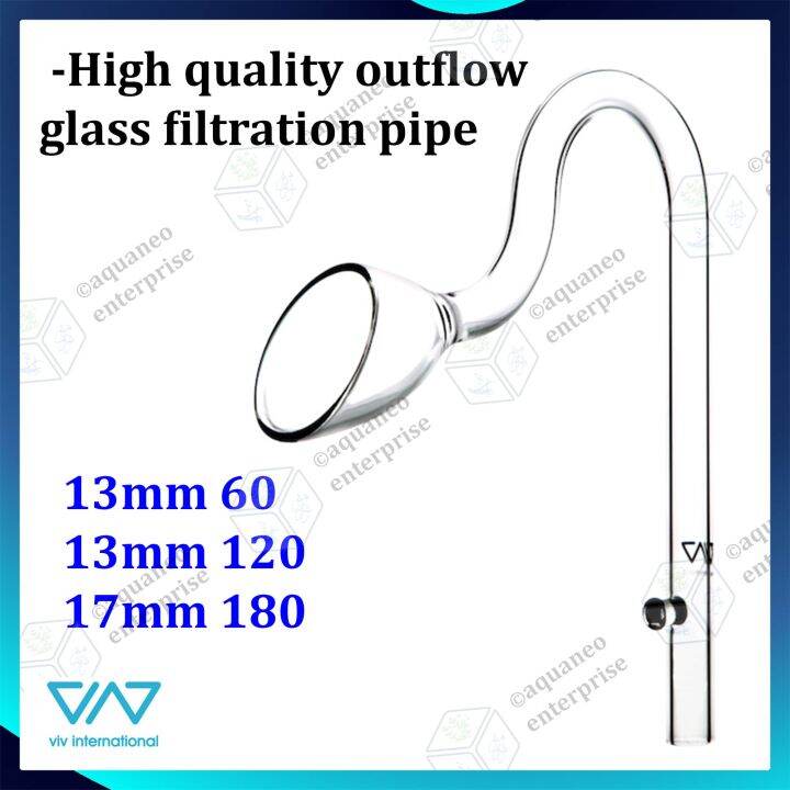 VIV Glassware Lily Pipe Outflow 13mm 17mm | aquarium lily pipe glass ...