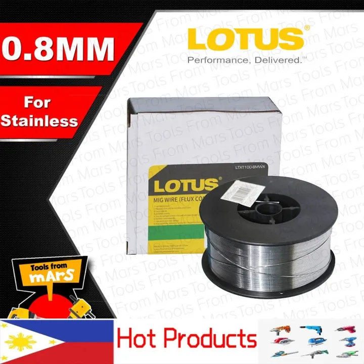 HOT LOTUS Wire Flux Cored for Stainless and Metal MIG Welding 1KG 0.8mm LTXT100-8MWX-S | Lazada PH