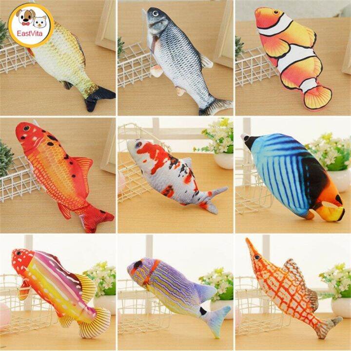 Electric Moving Cat USB Kicker Fish Toy Realistic Flopping Wiggle ...