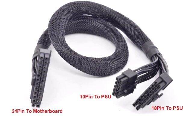 Full Modular ATX 18P + 10P PSU to Mobo Cable | 20+4Pin Power Supply to ...