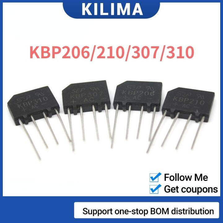 5Pcs Diode Bridge Rectifier KBP206 210 307 310 2A 3A 600V 700V 1000V ...