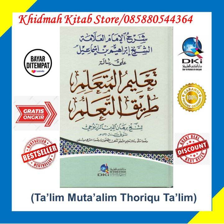 Kitab Syarah Ta'limul Muta'alim Thoriqut Ta'lim Talim Mutaalim DKI ...