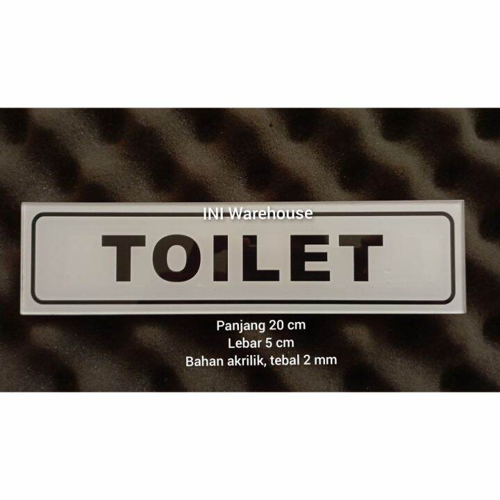 Acrylic Toilet Sign Signage Rambu Simbol Akrilik Kamar Mandi 5 x 20 cm ...