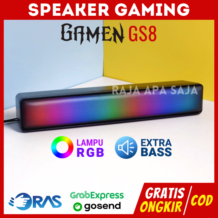 SPEAKER GAMING FULL BASS RGB - Spiker Speker Aktif PC Komputer Laptop ...