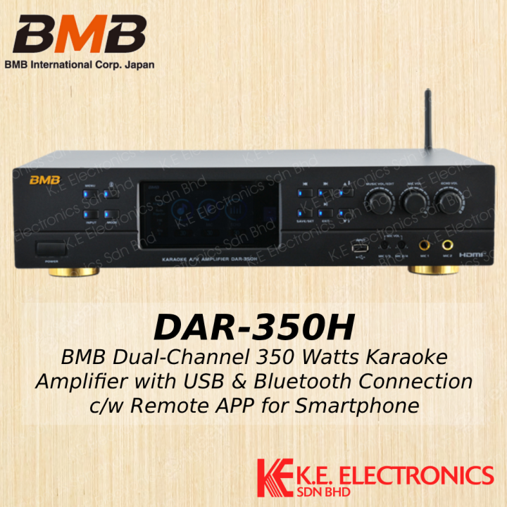 BMB DAR-350H Dual-Channel 350 Watts Karaoke Amplifier with USB ...