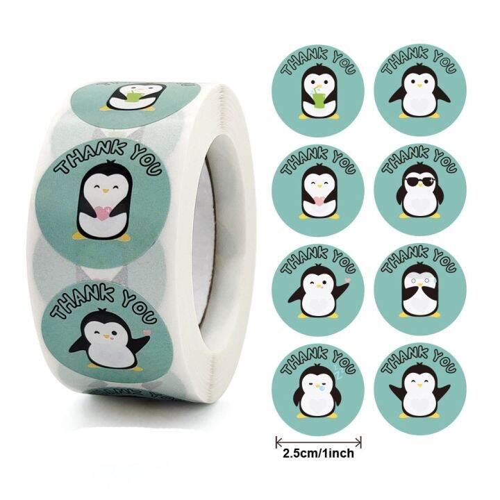 [Hot K] 100-500pcs Cute Cartoon Penguin Stickers Children's bonus stickers encourage ...
