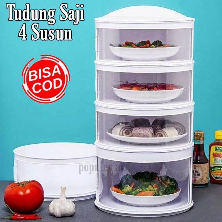Rak Tudung Saji Modern 4 susun / tudung saji kekinian / multifunsi ...