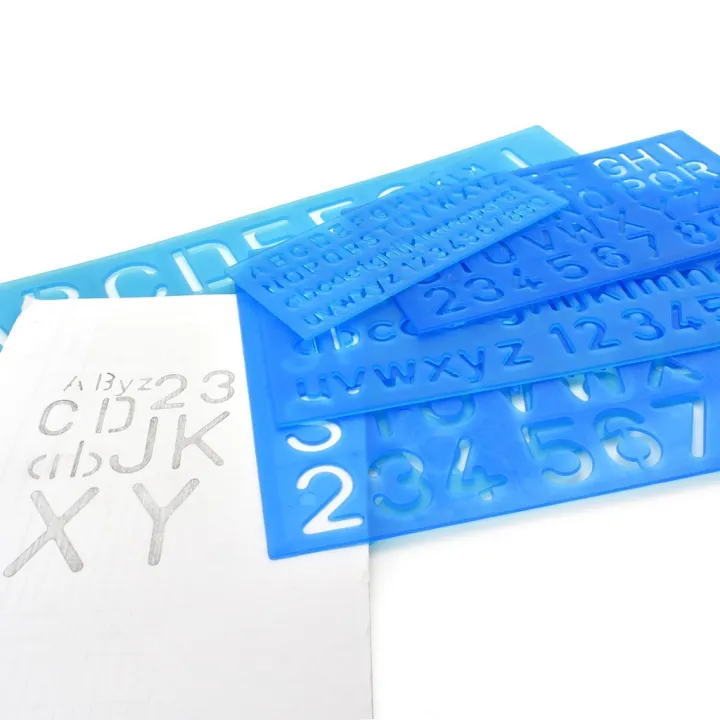 Unicorn Alphabet Numbers Stencil Ruler ABC Ruler SR-710/720/730/740/750 ...