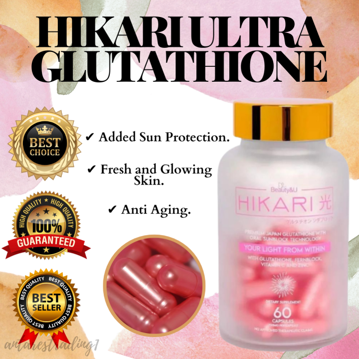 Best Seller HIKARI ULTRA GLUTATHIONE CAPSULE (60 Capsules) | Premium ...