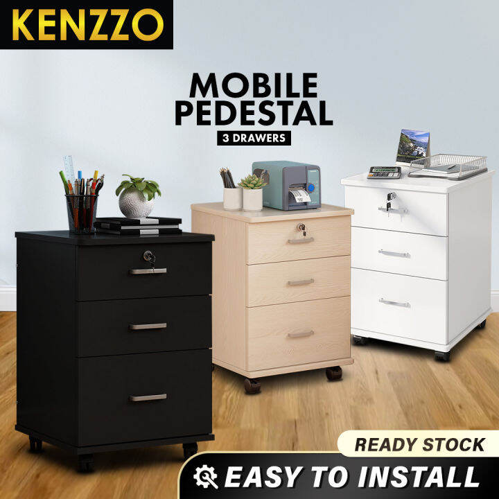 KENZZO: MOTEUR 3 Layer Movable Mobile Drawer Pedestal/ Laci Pejabat ...