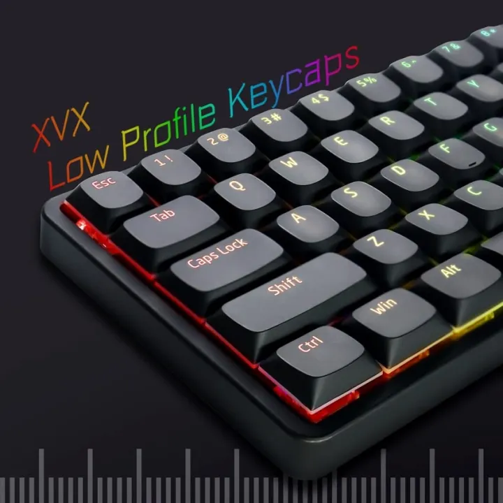 Keycaps XVX TIM Horizon Keycaps PBT ต่ำ Profile 117คีย์สำหรับ60 65 75 100 Gateron Cherry MX ปุ่ม ...