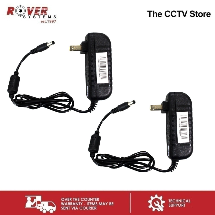 Rover Systems 2A DC 12V Wall Adapter CCTV Power Supply for CCTV Camera ...