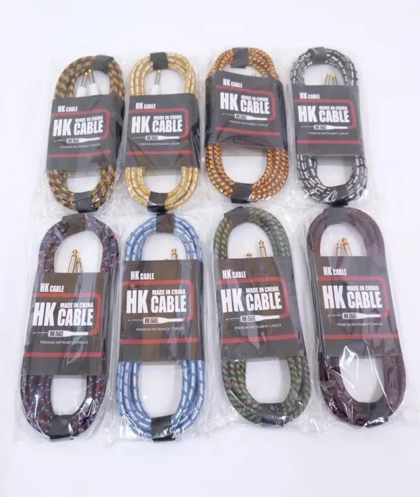 สายแจ็คกีต้าร์ HK cable อย่างดี ยาว 3 เมตร ( คละสี ไม่สามารถเลือกสีได้ ...