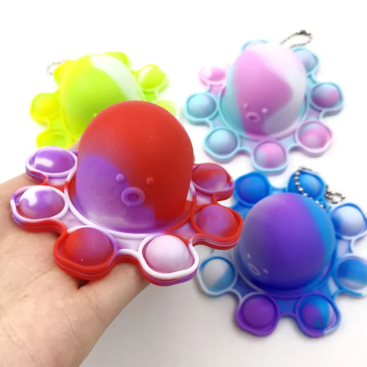 Silicone Interactive Flip Octopus Change Faces Spinner Kids Pop It ...