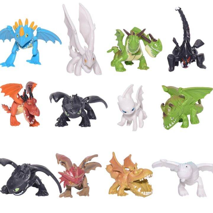 How To Train Your Dragon 12 Pieces/Set Hidden World Toothless Fury Mini ...