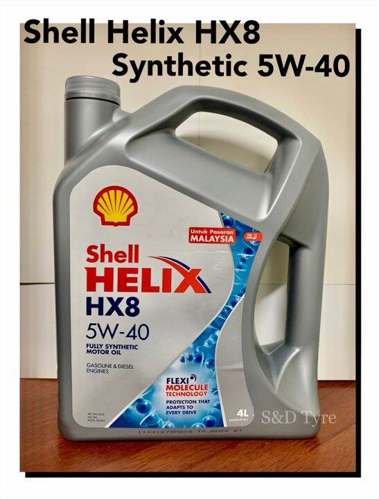 Shell Helix HX8 Synthetic 5W-40 (4L) (PASARAN MALAYSIA) Fully-Synthetic ...