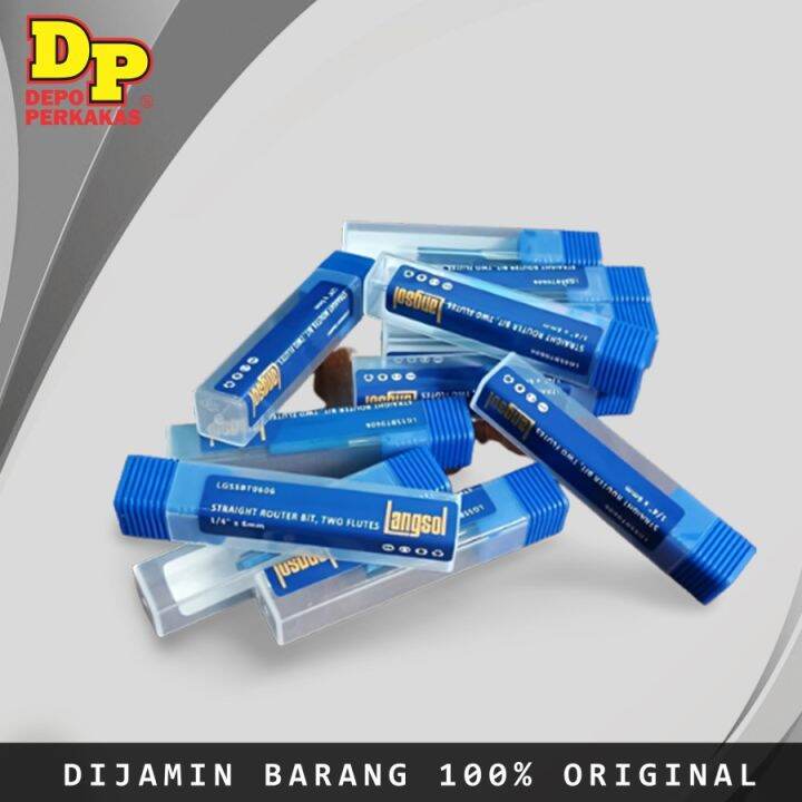 mata profil router straight bit 1/4" 6mm + bearing / flush trimmer HPL ...