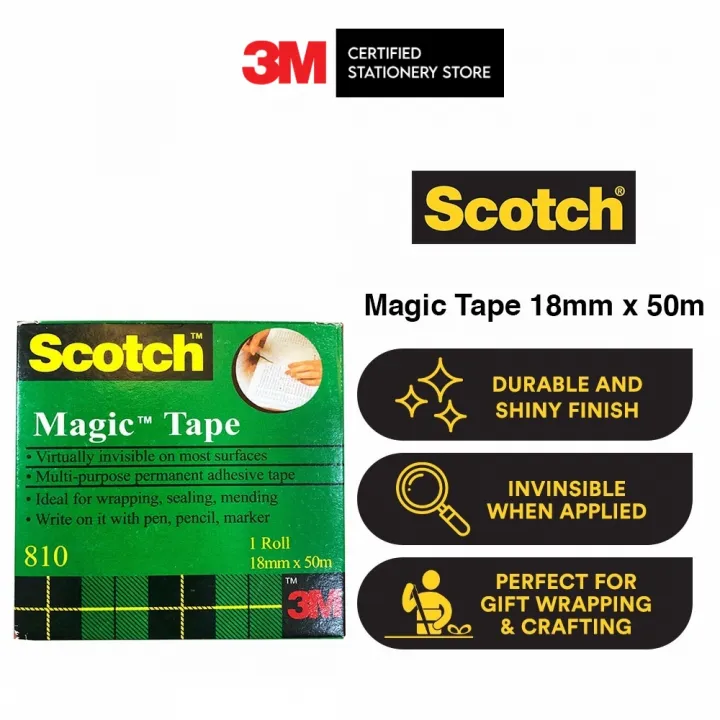 3M Scotch® Magic Tape 810, 18mm x 50m [MS8101850]ot9 | Lazada PH
