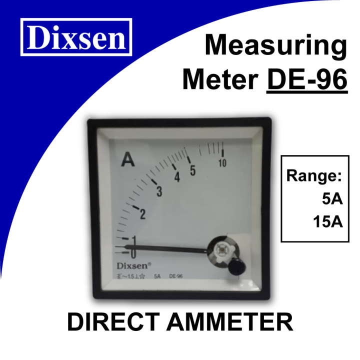 DIXSEN DE-96 MEASURING METER - DIRECT AMMETER ( 5A , 15A ) | Lazada