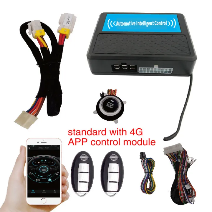 Push button start Remote engine Start fit for Nissan vehicle 4G smart ...
