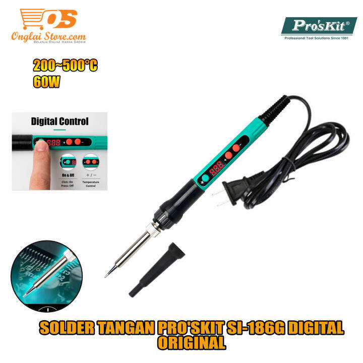 Proskit SI-186G Solder Tangan Digital Control Soldering Iron Original | Lazada Indonesia