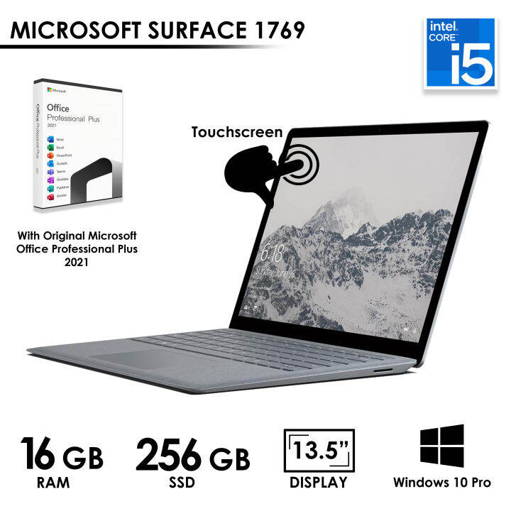 Microsoft Surface Laptop 1769 - Intel Core i5 - 8th Gen - 16GB RAM ...