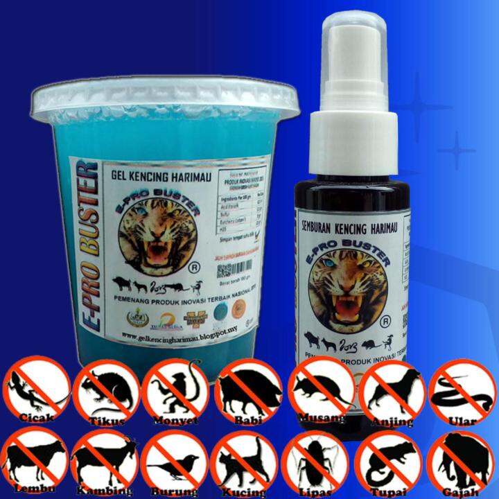GEL & SPRAY KENCING HARIMAU E-PRO BUSTER (180g & 60ml) | Lazada