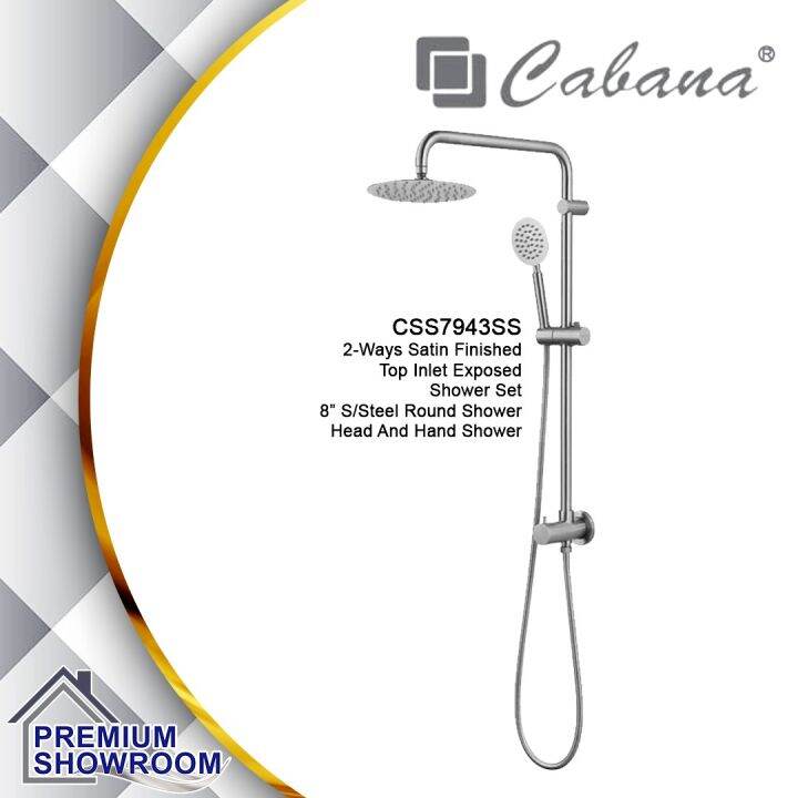 CABANA Stainless Steel 304 2-Ways Exposed Shower Set / Top Inlet ...