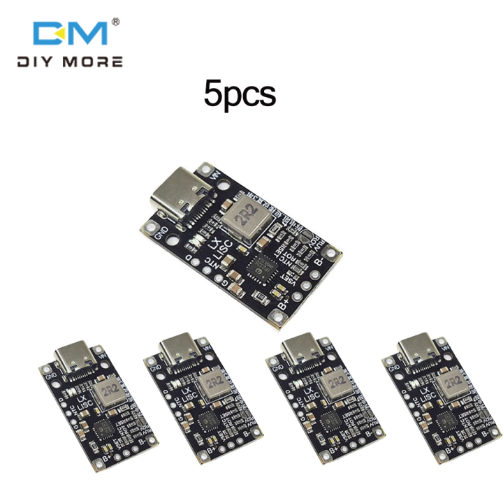 Diymore 1 cái/5 cái/10 cái mô-đun bộ sạc pin Loại-C 3.7V phí xả tích hợp đẩy mạnh mô-đun 18650 ...