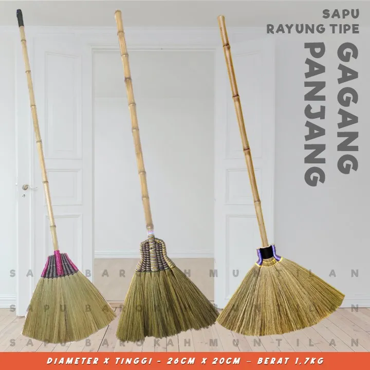 Sapu Lantai Ijuk Rayung Kuat, Tipe Gagang Panjang | Lazada Indonesia