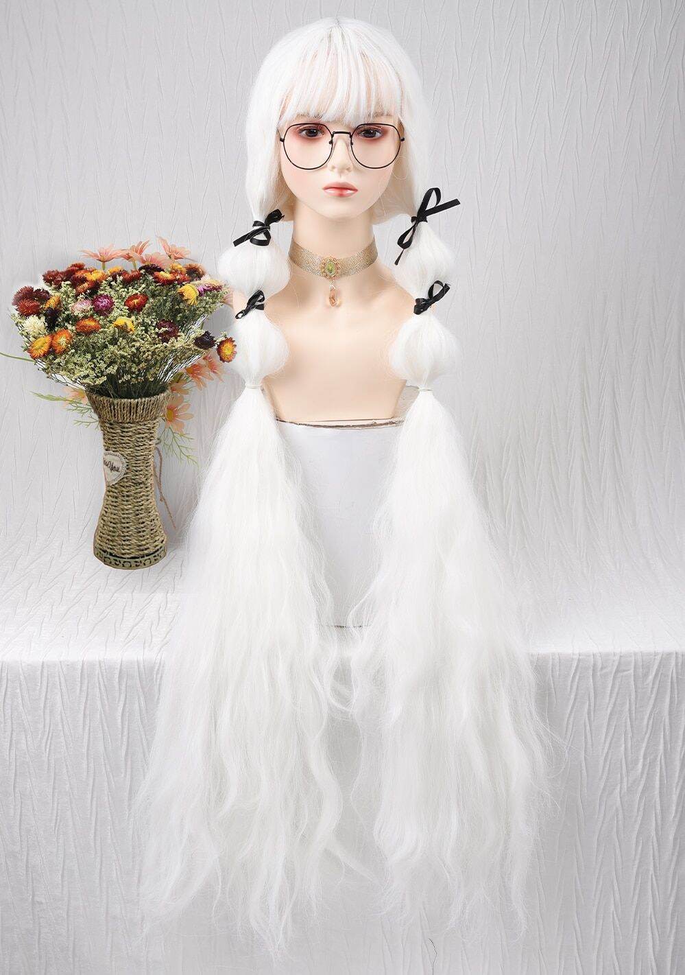 SEEANO 120Cm Synthetic Long Curly Cosplay Wig With Bangs Red Light ...