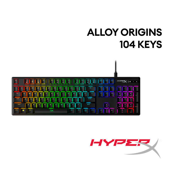Hyperx Alloy 0rigins rgb 104 Switch Mechanical Gaming keyboard HX ...