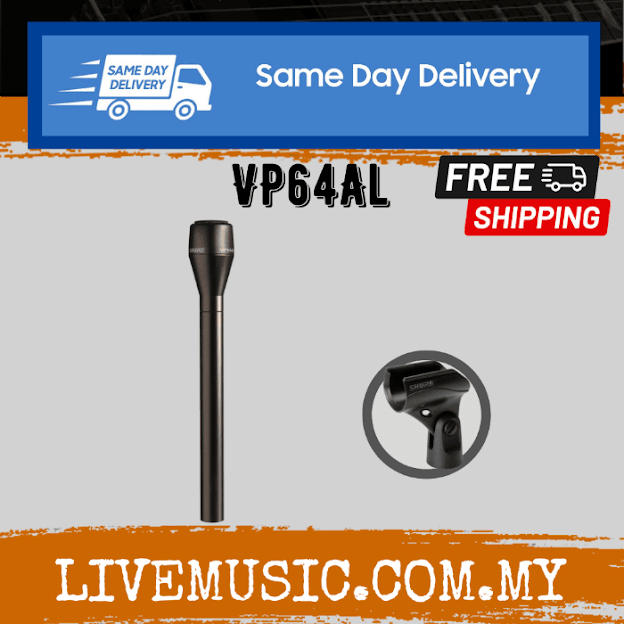Shure VP64AL Omni-Directional Handheld Dynamic ENG Microphone with ...
