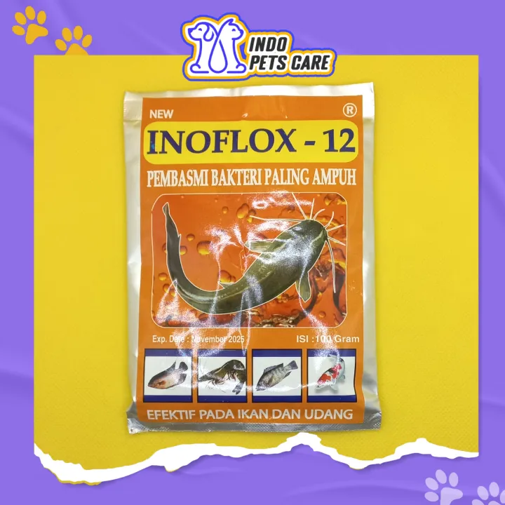 ANTI BAKTERI PADA IKAN DAN UDANG - INOFLOX 12 100 GRAM ORIGINAL - ANTI ...