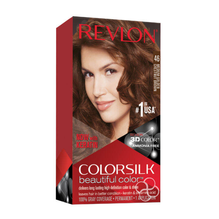 Revlon Colorsilk Medium Golden Chestnut Brown Hair Color | Lazada PH
