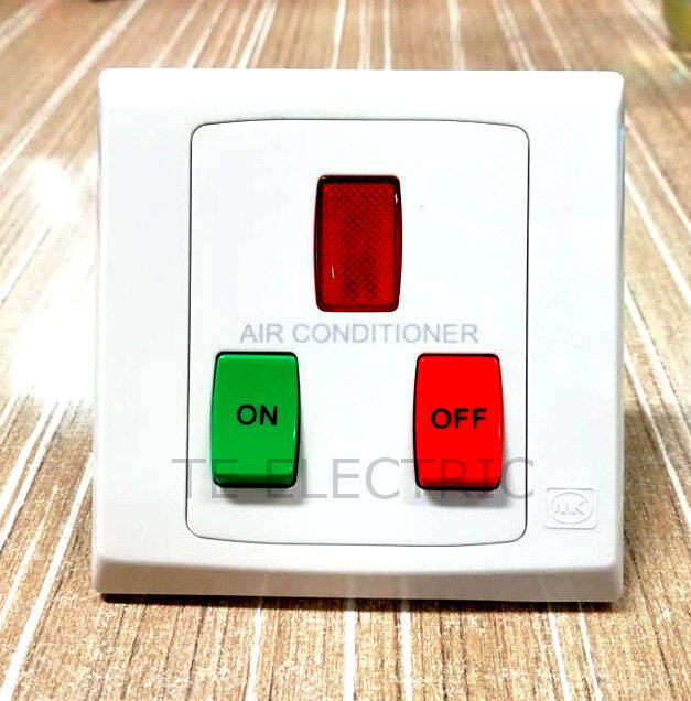 MK S8883P AIR CON SWITCH RED GREEN PUSH BUTTON WITH NEON AIR ...