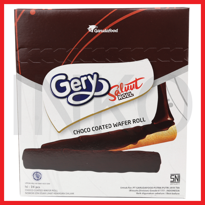 GERY SALUUT ROLL CHOCO COATED WAFER ROLL BOX 24PCS | Lazada Indonesia