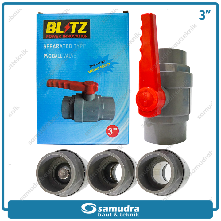 Ball Valve PVC BLITZ 3" inch Stop Keran Air Pipa Plastik High Pressure ...