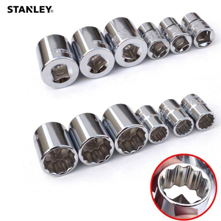 Stanley 12-Point Socket Wrench Set 1/2 Drive Inch 1/4 5/16 3/8 7/16 1/2 ...