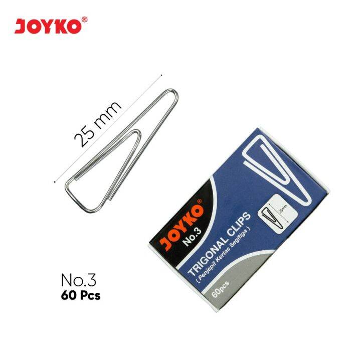 Trigonal Clip Klip Penjepit Kertas Segitiga Joyko | Lazada Indonesia