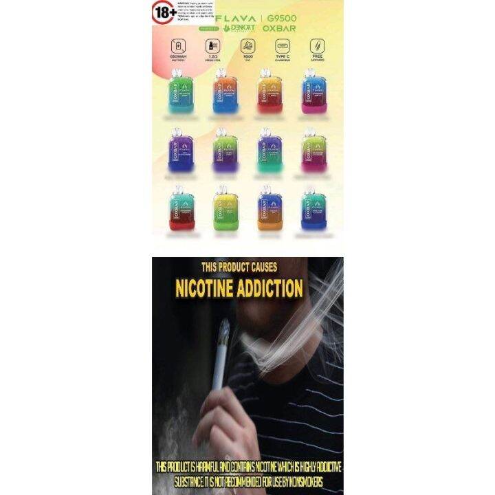 Flava Oxbar 9500 Puffs Disp Pod 9.5k Disposable Vape FREE LANYARD ...