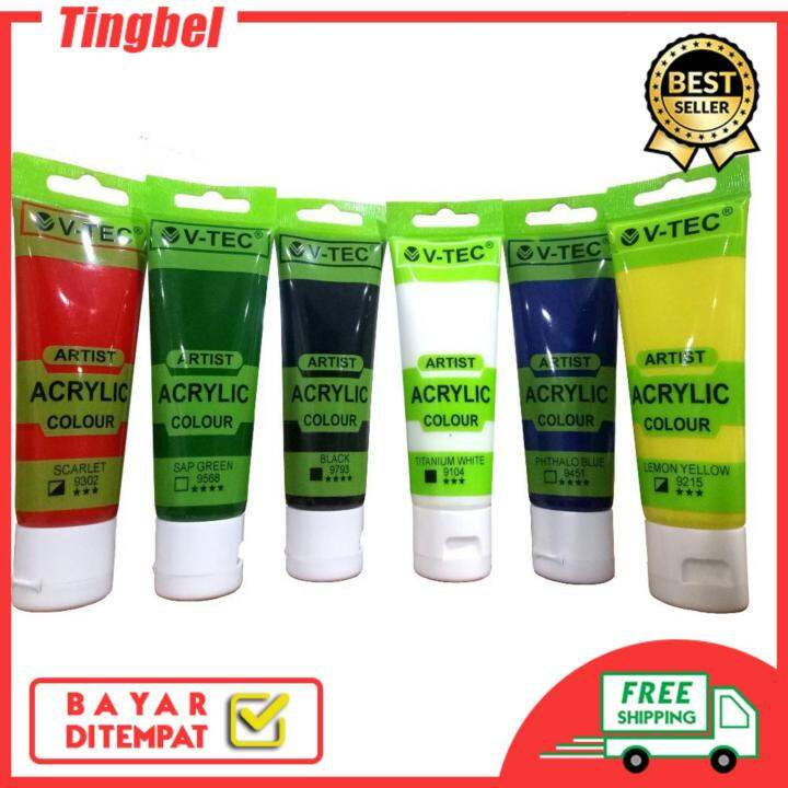 V-Tec Artist Acrylic Colour /Cat acrylic Paint / VTec Cat Akrilik 35ml | Lazada Indonesia