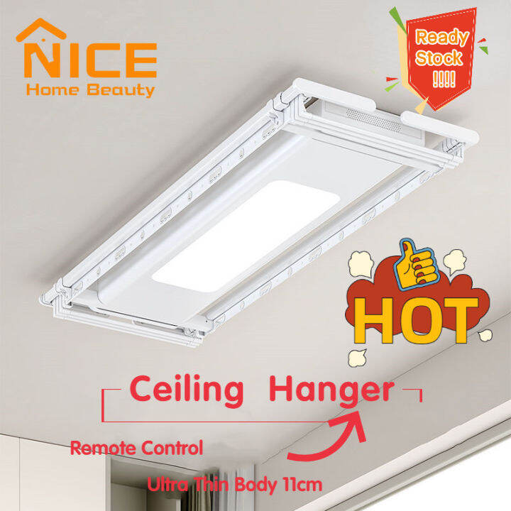 Electric Ceiling Clothes Hanger Automated Laundry Rack Intelligent ...