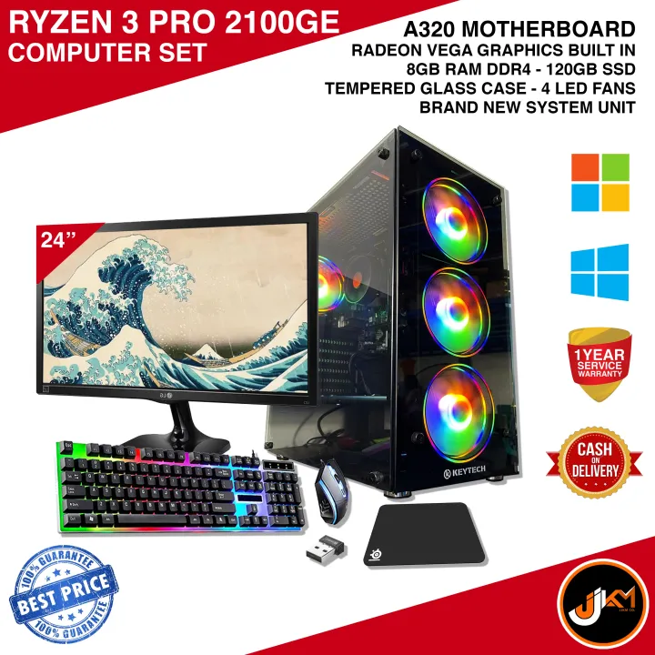 GAMING DESKTOP SET ( Ryzen 3 2100GE Processor, A320 Motherboard, 8GB ...