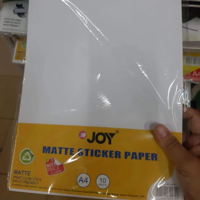 Joy Matte Sticker Paper (10 pcs) | Lazada PH