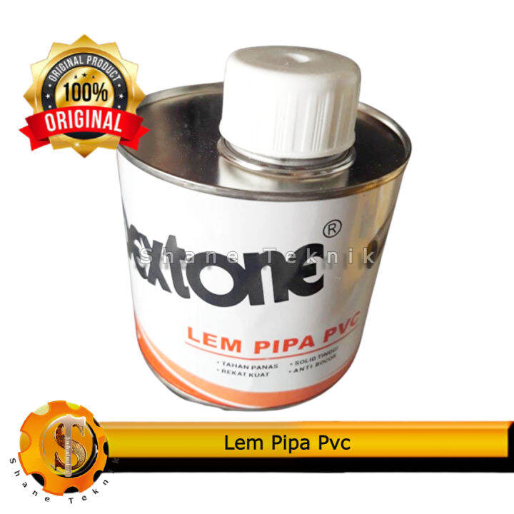 Lem pipa pvc plastik Dextone 400 gram nodel kaleng lem paralon pvc lem ...