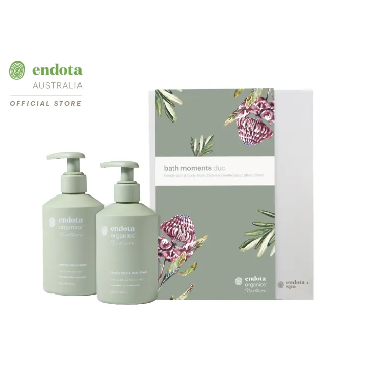 endota Gift Set Bath Moments ชุดของขวัญพร้อมกล่องพิเศษ เจลอาบน้ำ และโลชั่นบำรุงผิวเบบี๋ [Made in ...