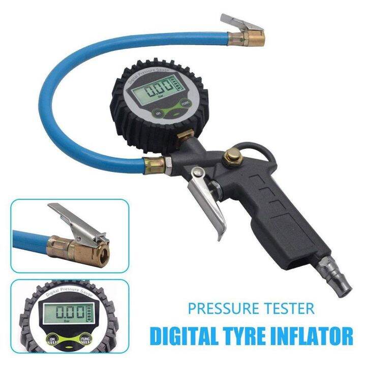 Digital Display Car Tire Air Pressure Inflator Gauge Aluminum Alloy LCD Display | Lazada PH